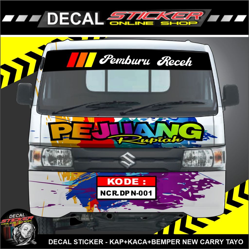 Jual STIKER NEW CARRY PICKUP DEPAN DECAL KAP BEMPER KACA MOBIL VARIASI ...