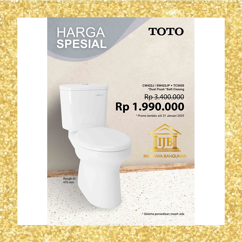 Jual Closet Kloset Toilet Duduk TOTO CW 422 J / CW422J | Shopee Indonesia