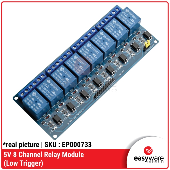 Jual Relay module 8 channel 8 relay module low trigger 5V | Shopee ...