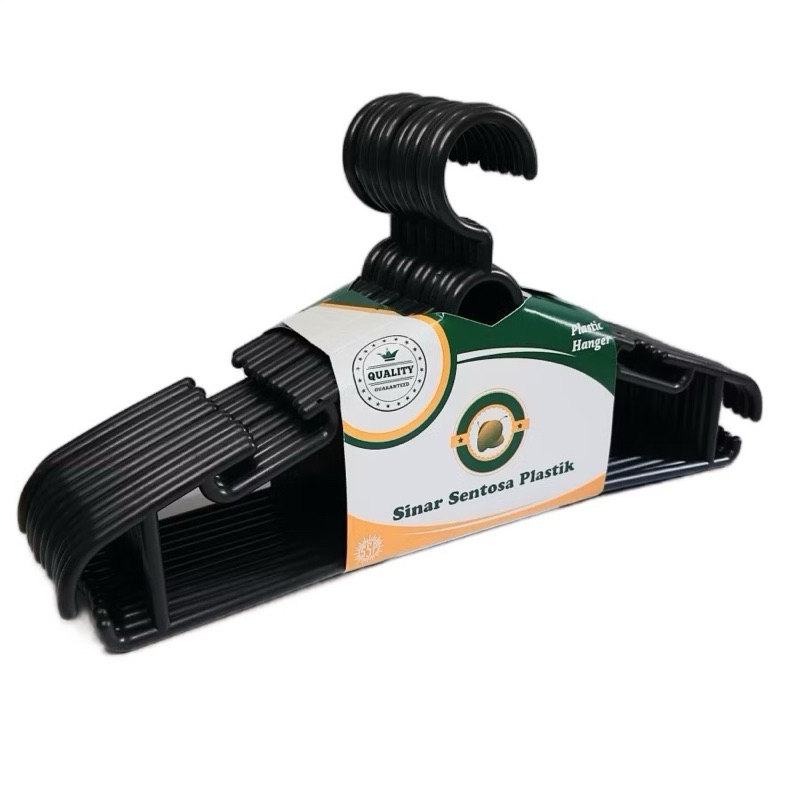 Jual 12 PCS Hanger Gantungan Warna Hitam Tebal Hitam Kuat Termurah ...