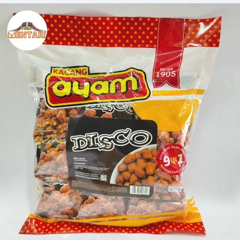 Jual Kacang AYAM Disco Original 225 gr / 9 In 1 Kemasan Sachet Khas ...