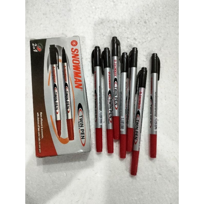 Jual SPIDOL TWINPWN MERAH HITAM MERK SNOWMAN SPIDOL KECIL 2 WARNA ...