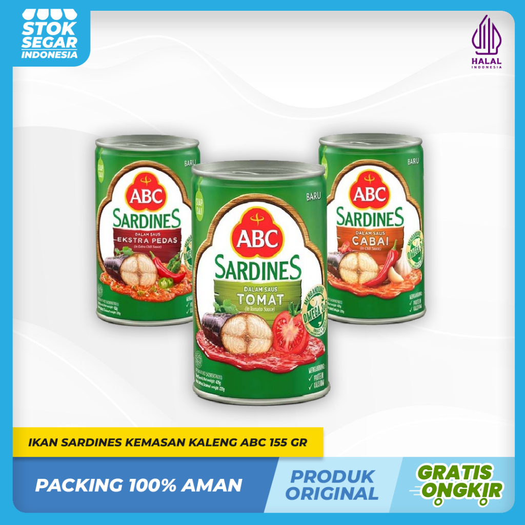 Jual Ikan Sarden ABC Kemasan Kaleng 155gr | Shopee Indonesia