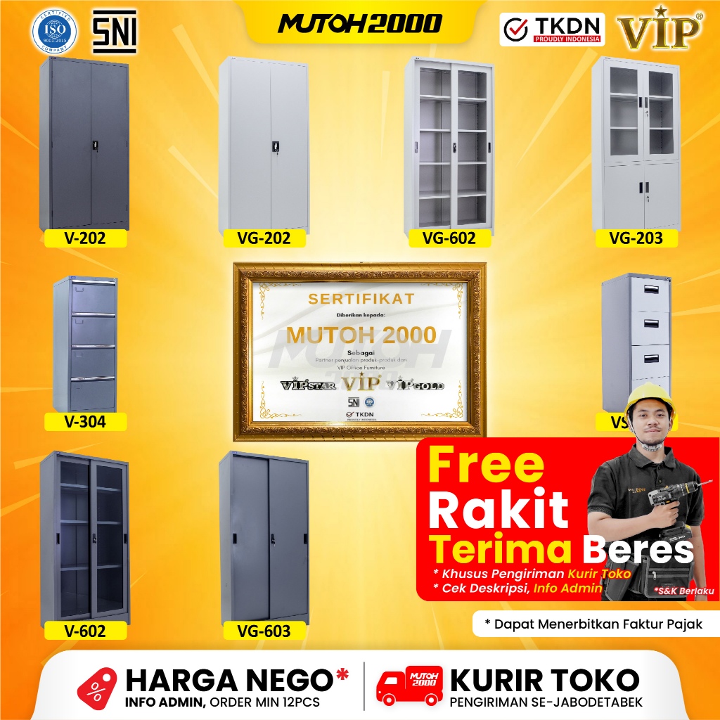 Jual Lemari arsip besi kantor filling cabinet VIP KATALOG | Shopee ...