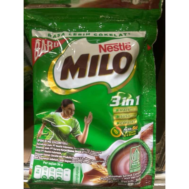 Jual Milo Healty Drink 3 in 1 Actigen-E isi 10/renceng | Shopee Indonesia