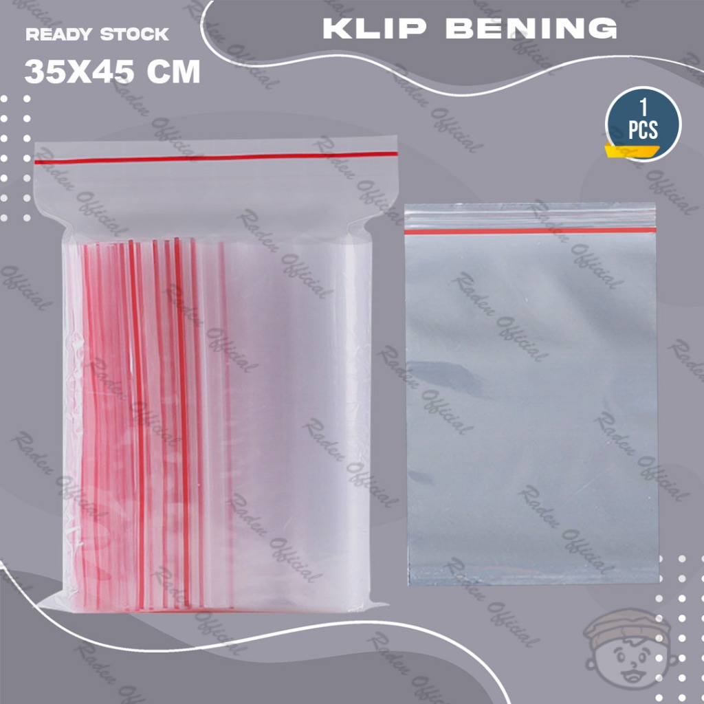 Jual Plastik Klip Ziplock Bening Ukuran 35X45 | Shopee Indonesia