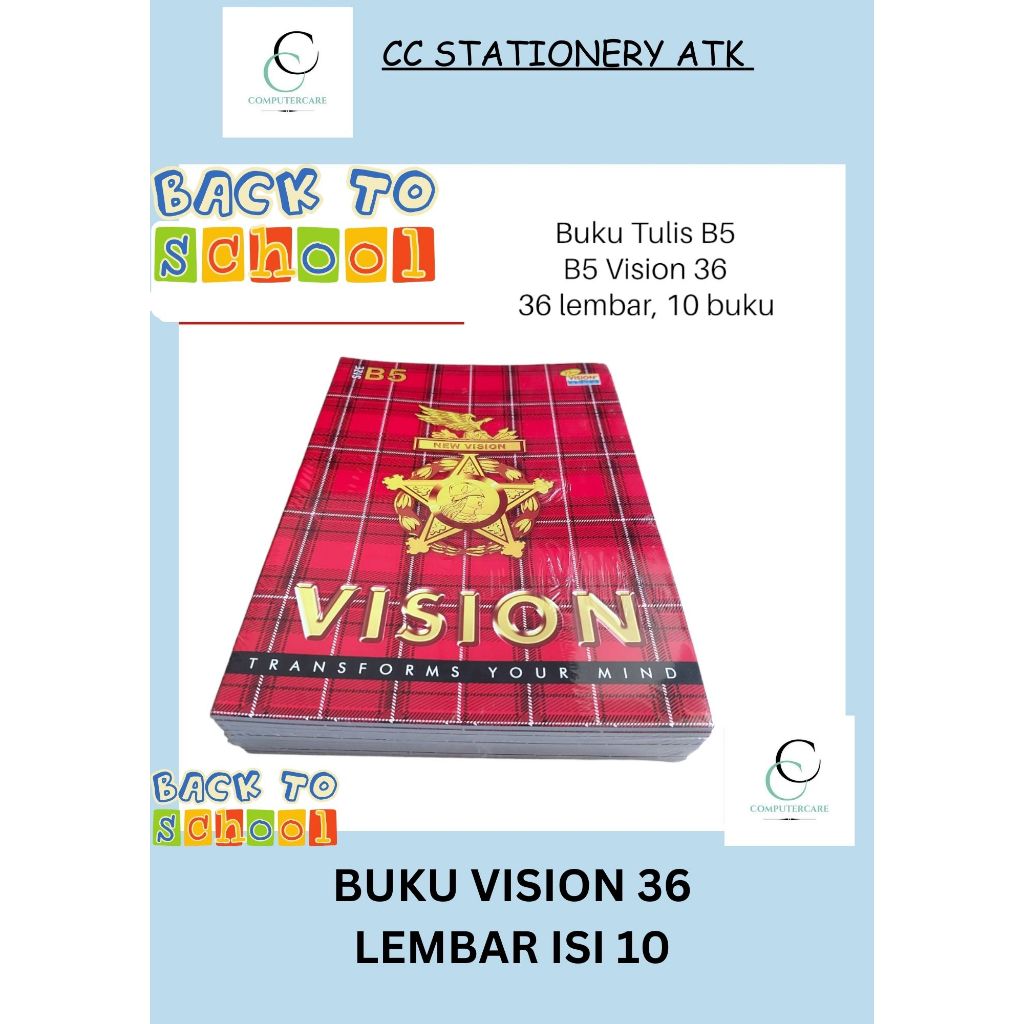 Jual Buku Tulis Vision 36 B5 ( ISI 10) PAK | Shopee Indonesia