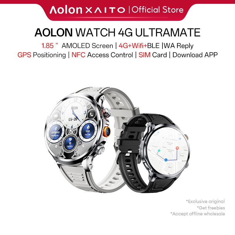 Jual Aolon 4G UltraMate Smartwatch 1.85 Inch NFC Access Control WiFi ...