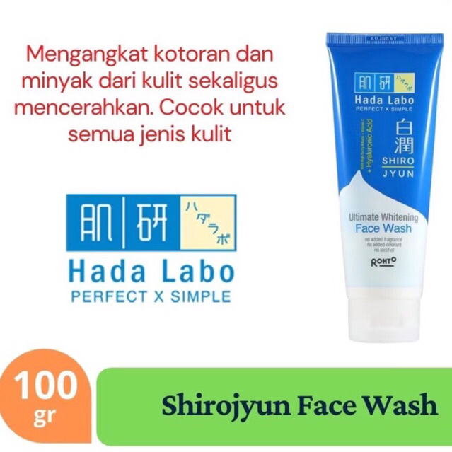 Jual Hadalabo Hado Labo Shirojyun Whitening Face Wash 100 gR | Shopee Indonesia