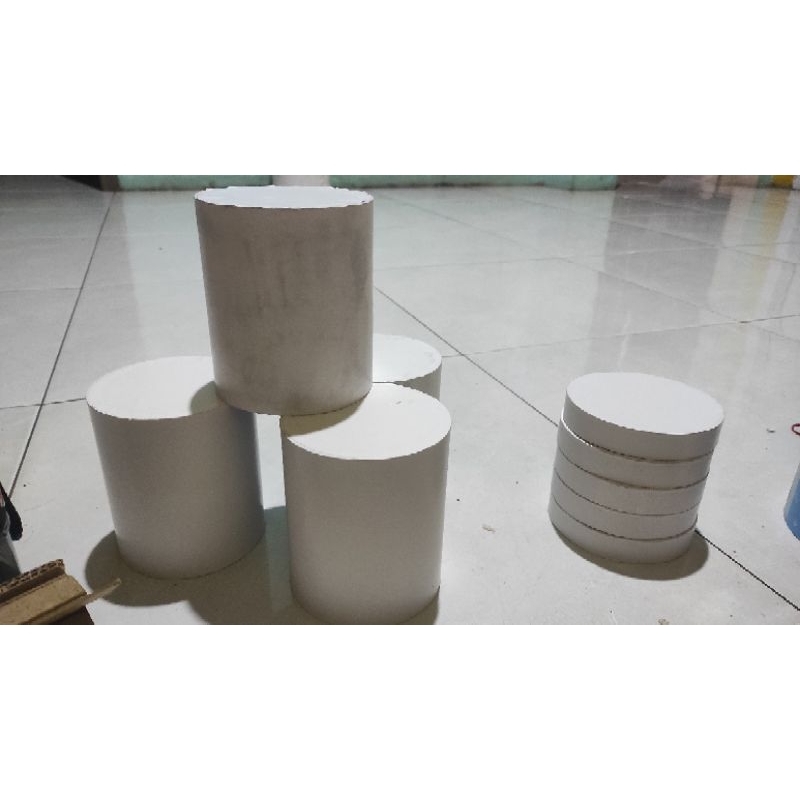 Jual box tabung bunga kotak kado d10t12 ready stok warna putih | Shopee ...