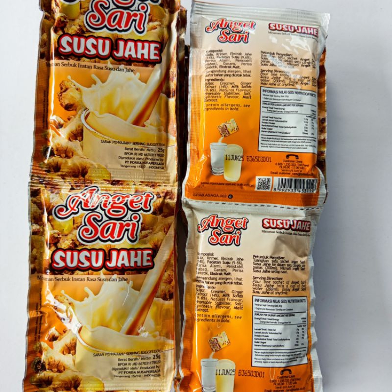 Jual Anget Sari susu jahe / minuman serbuk instan rasa susu dan jahe ...