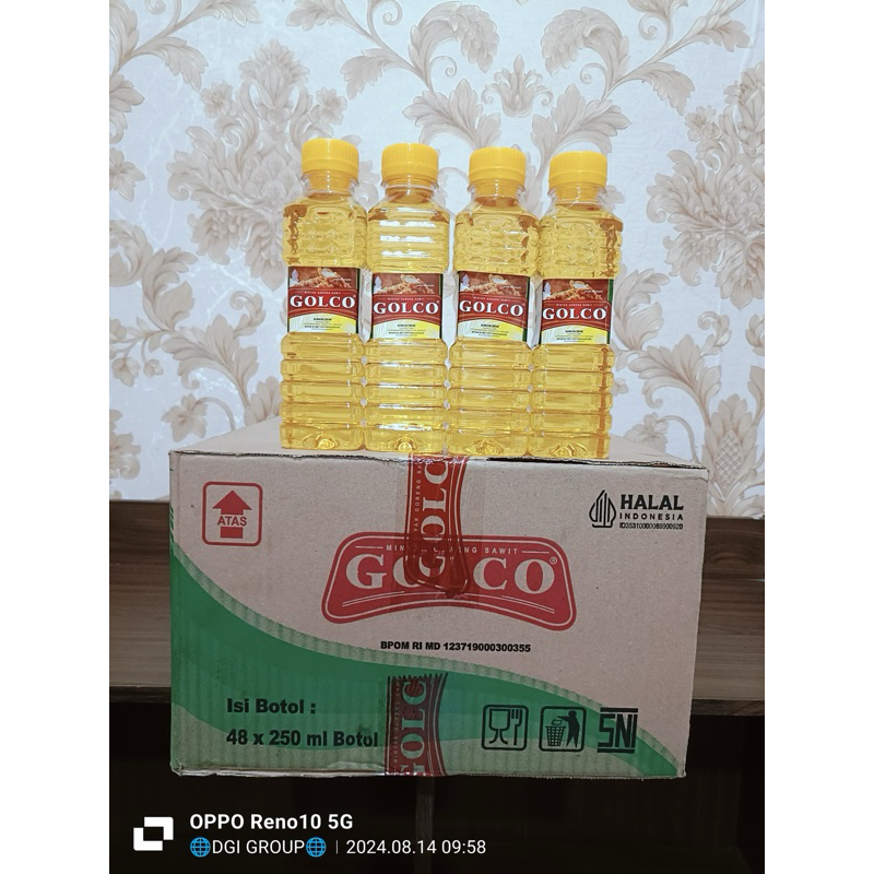 Jual 1 Dus Minyak Goreng Golco 250ml isi 48 botol/Minyak Goreng Jernih Murah Berkualitas ...