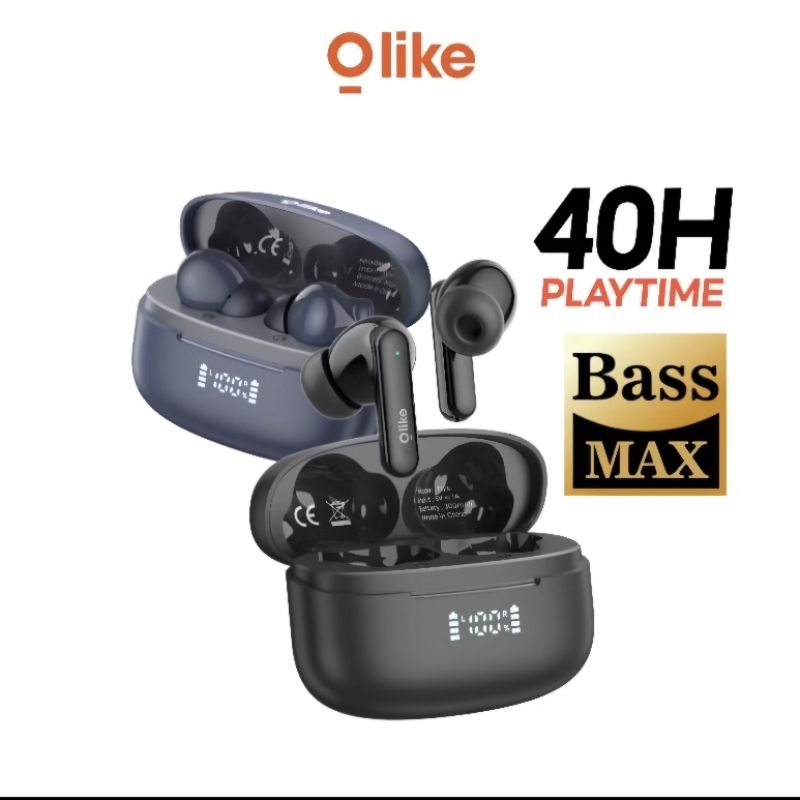 Jual OLIKE TWS T124 Bass Max 40 Jam Playing time + LED Display Battery ...