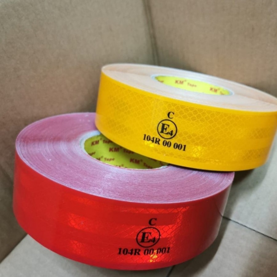 Jual Sticker Menyala Uji Kir e4 1 roll Stiker reflektor mobil box ...