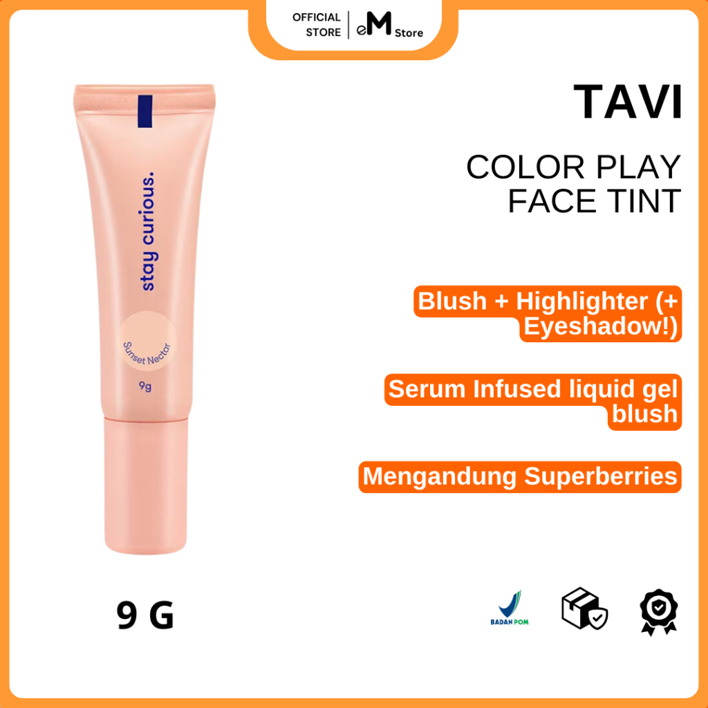 Jual TAVI 3-in-1 Color Play Face Tint 9g (Tavi Cream Blush / Blush On Cair | Highlighter ...