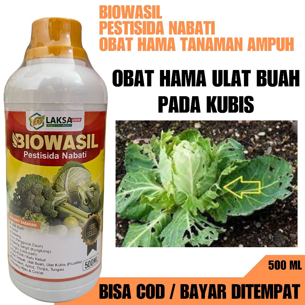 Jual PROMO BIOWASIL 500ml Pestisida Nabati Obat Hama Ulat Pada Tanaman ...