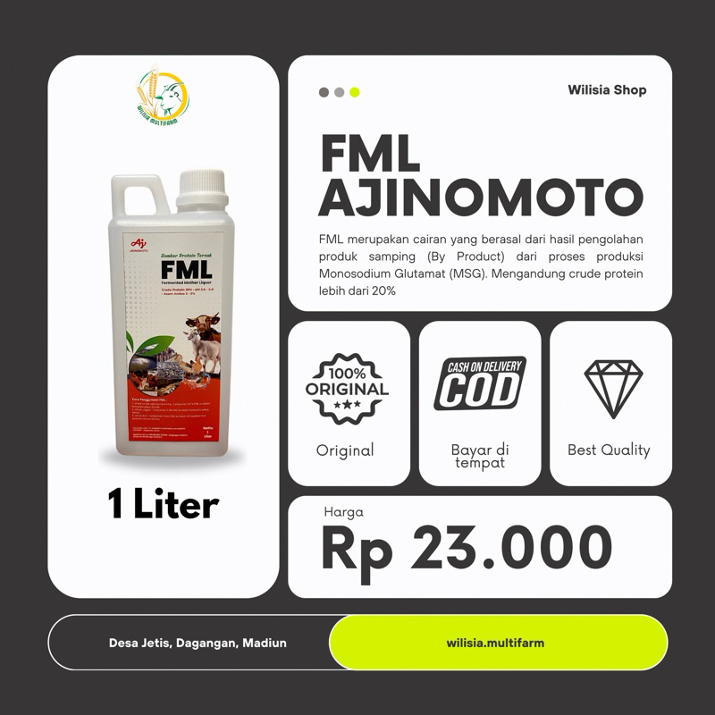 Jual Sumber Protein Ternak FML 1 Liter Nutrisi Pakan Ternak dari ...