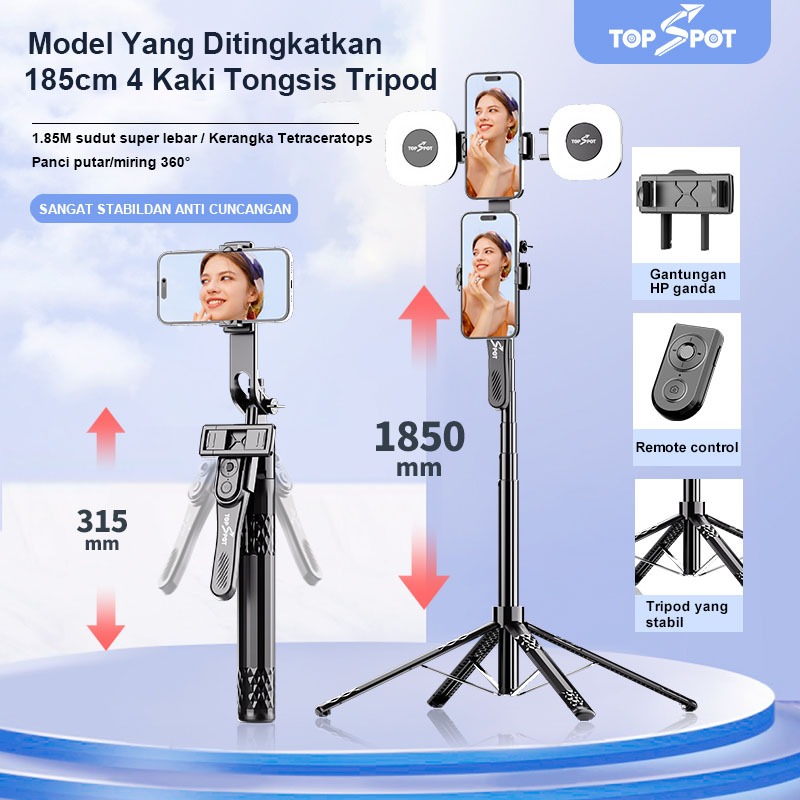 Jual Topspot C11 Tripod Tongsis Bluetooth 185CM Paduan Aluminium Selfie ...