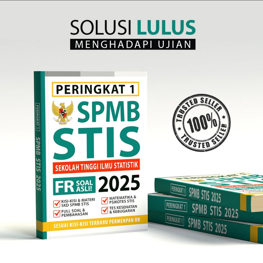 Jual BUKU KEDINASAN PERINGKAT 1 SPMB STIS 2025 - SOAL DAN PEMBAHASAN | Shopee Indonesia