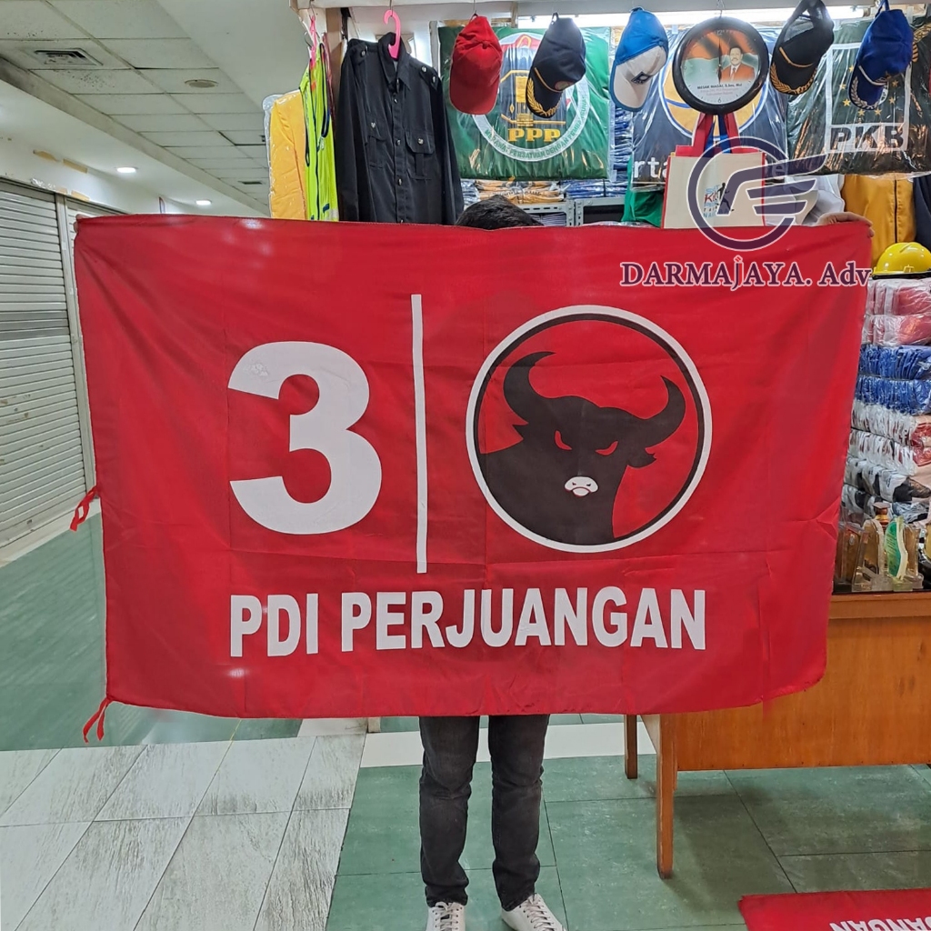 Jual bendera partai PDI PERJUANGAN ukuran 100x150 cm | Shopee Indonesia
