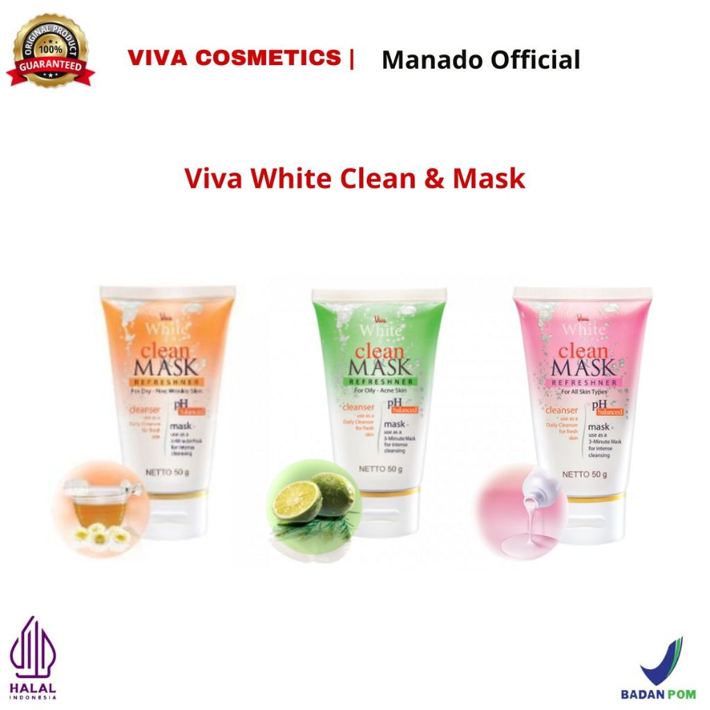 Jual VIVA WHITE CLEAN & MASK ORIGINAL | Shopee Indonesia