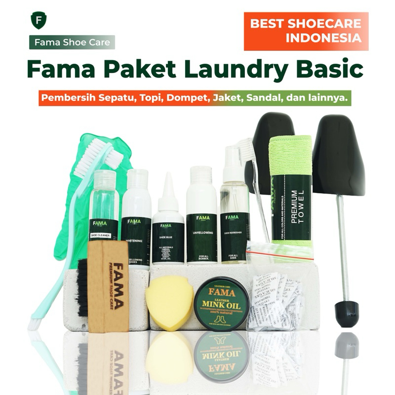 Jual FAMA-Paket Laundry Sepatu F1 BASIC-Paket Cuci Sepatu-pembersih ...