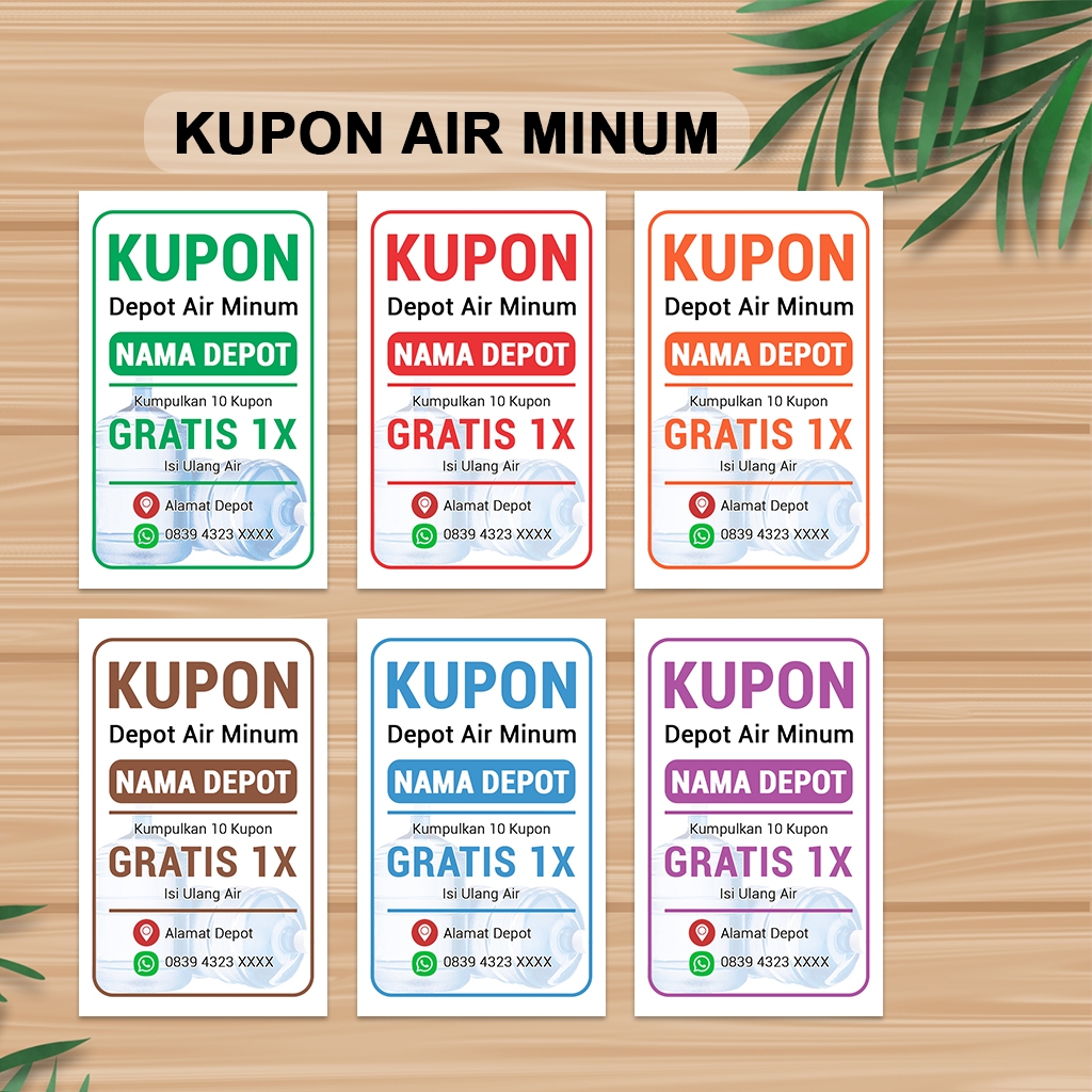 Jual Kupon Depot Air Minum Isi Ulang / Kupon Air Galon / Kartu Air ...