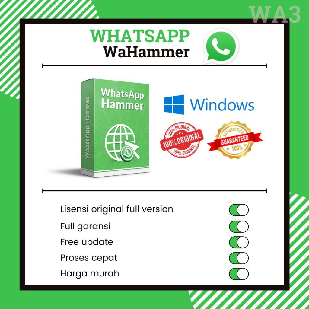 Jual WA HAMMER WARMER LISENSI LIFETIME PRO ORIGINAL PREMIUM WAHAMMER SOFTWARE TERMURAH WA3 ...