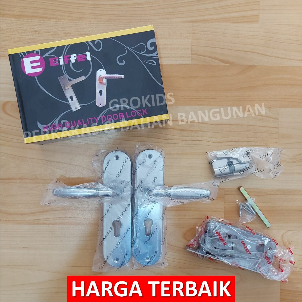 Jual EIFFEL Kunci Handle Pintu Komplit Set Lengkap | Gagang Pintu Set ...