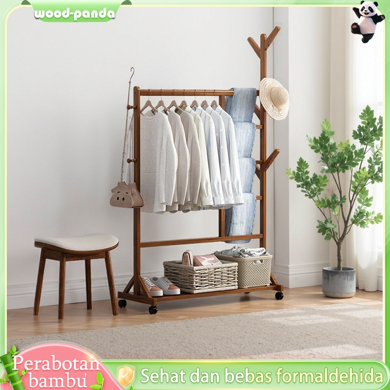 Jual Stand Hanger Gantungan Baju Rak Gantung Baju Kayu Stand Hanger ...
