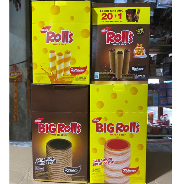 Jual NABATI BIG ROLLS WAFER STICK COKLAT/KEJU 12gr / 6gr | Shopee Indonesia