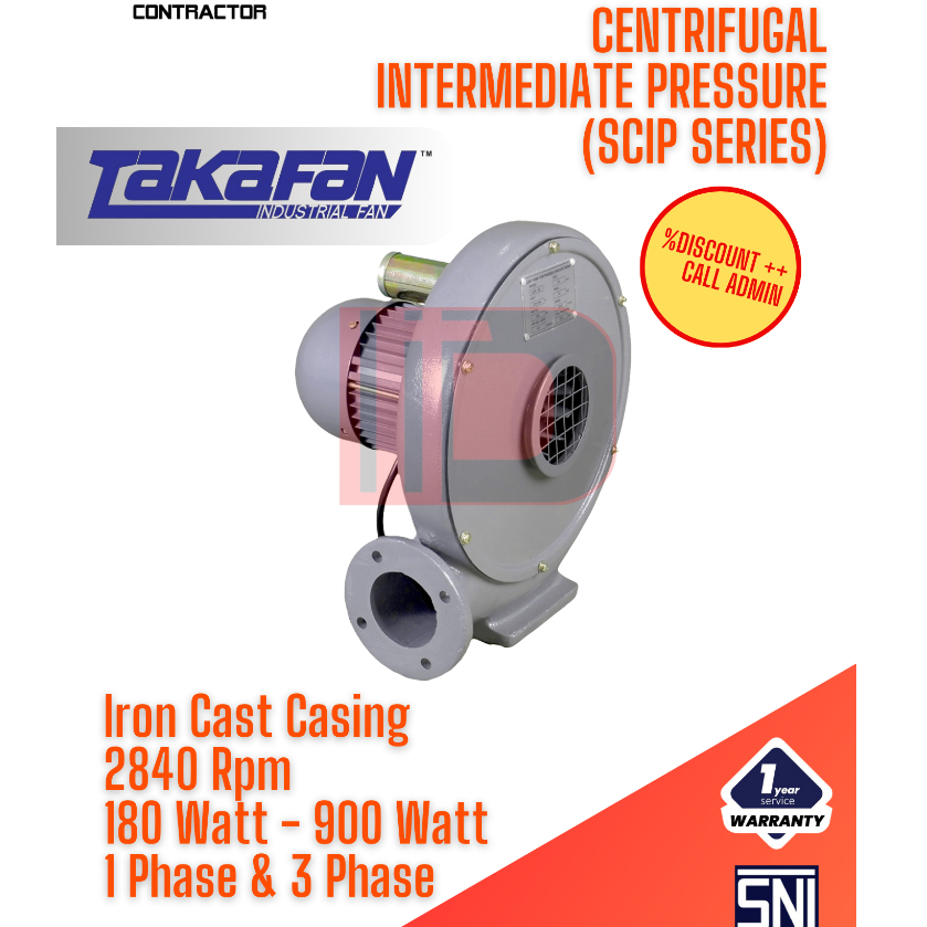 Jual Blower Takafan SCIP Series - Kipas Industri Tekanan Menengah untuk ...