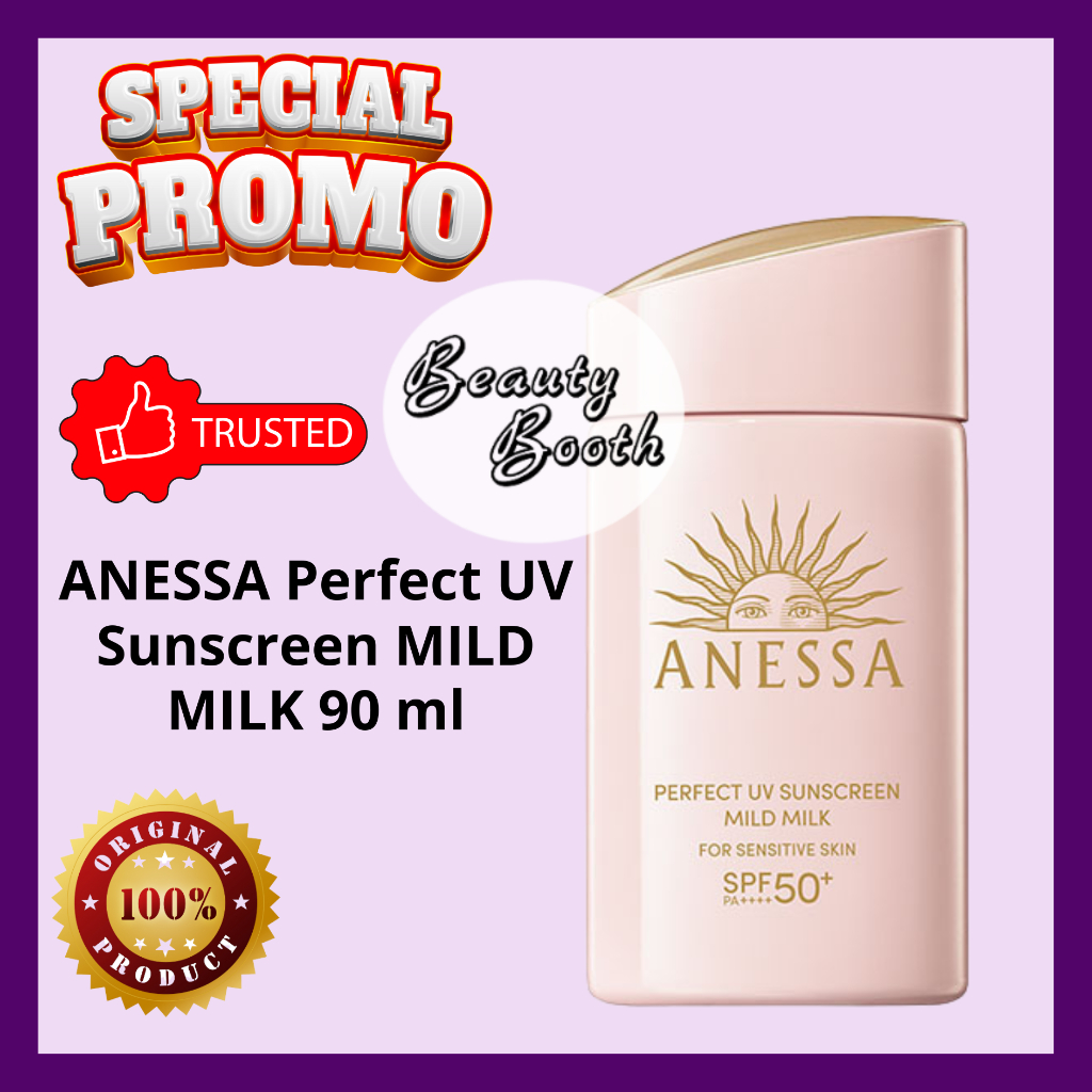 Jual ANESSA Perfect UV Sunscreen MILD MILK SPF50 PA+++ 90ml | Sunscreen ...