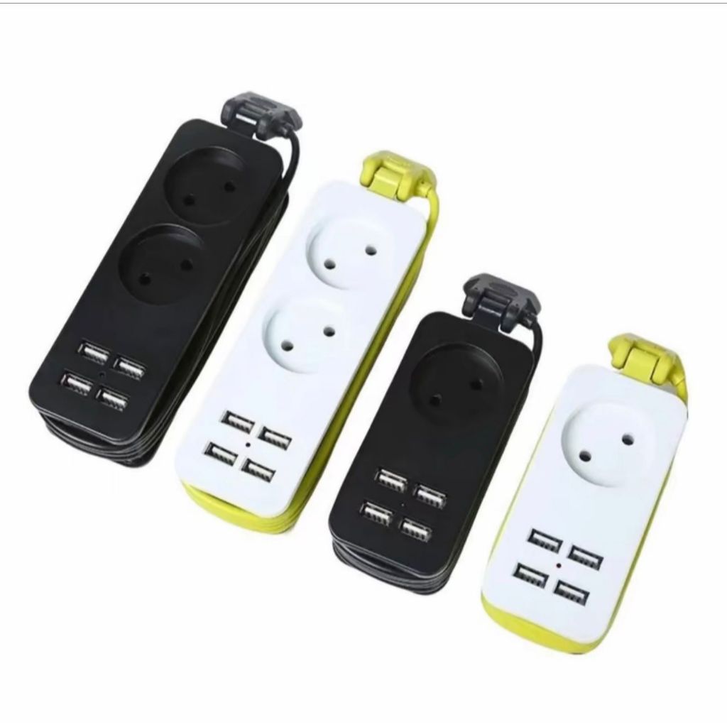 Jual Portable Stop Kontak - 4 USB Port - Kabel 1,5 Meter/Stop Kontak 2 ...