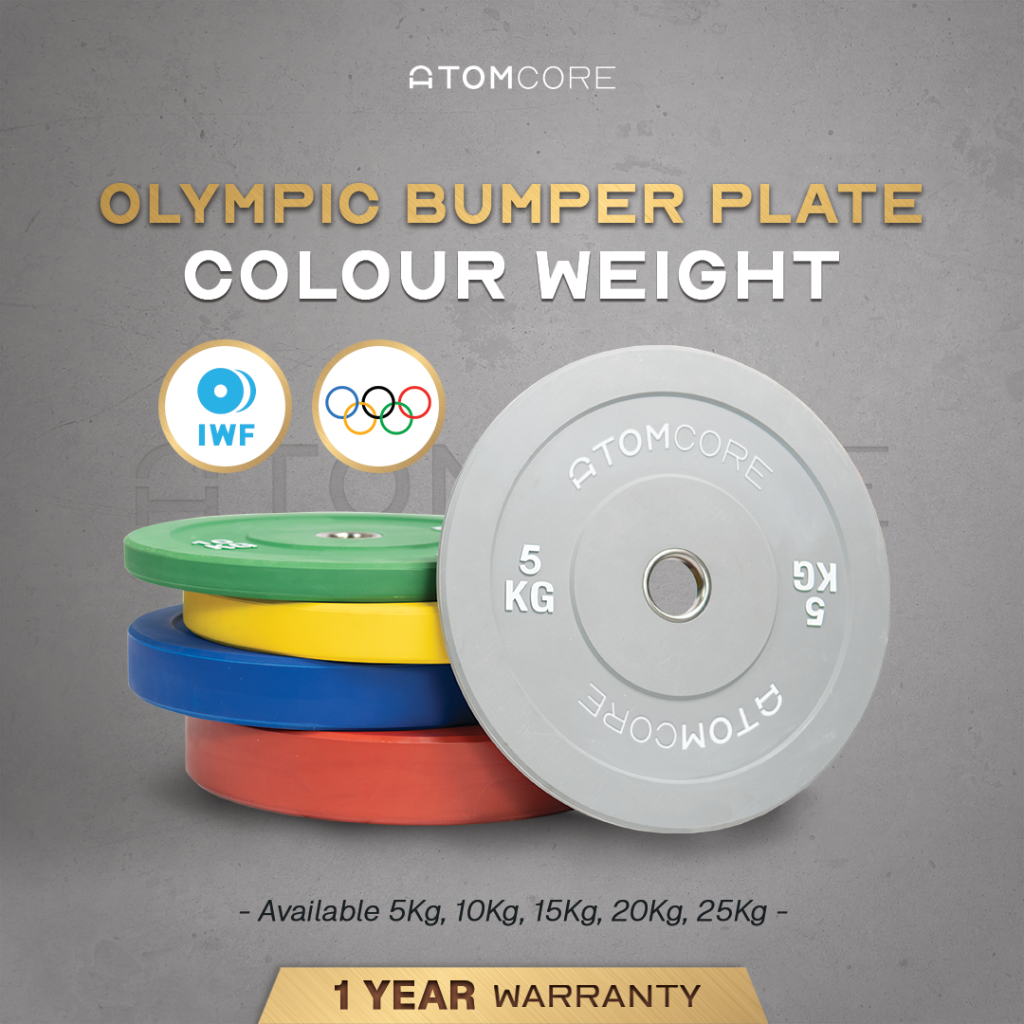 Jual Atomcore Olympic Bumper Plate Colour Weight Plate Barbell 5CM ...