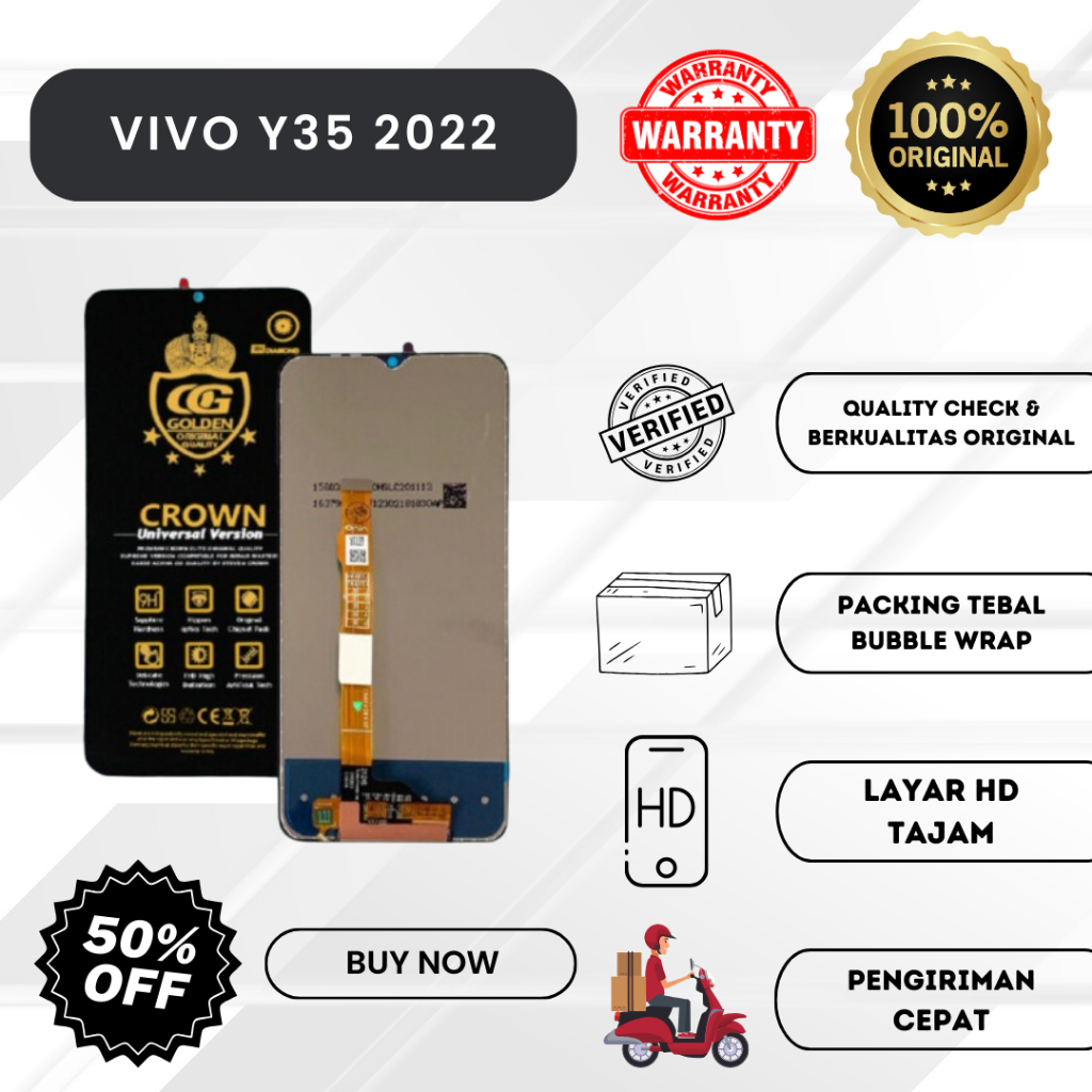 Jual LCD TOUCHSCREEN VIVO Y35 2022 COMPLETE FULLSET ORIGINAL | Shopee ...