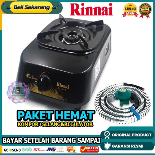 Jual KOMPOR GAS 1 TUNGKU RINNAI RI-301S API BIRU PROMO PAKET SELANG ...