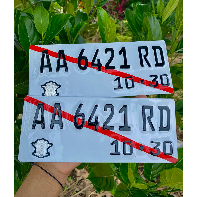 Jual PLAT MOTOR WARNA PUTIH//PLAT MOTOR BAUT TANAM//PLAT MOTOR STANDART ...