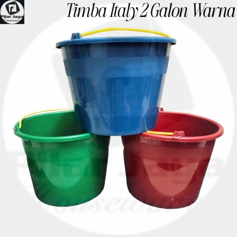 Jual Ember Berkat Warna/Timba Italy ukuran 2 Galon Warna | Shopee Indonesia
