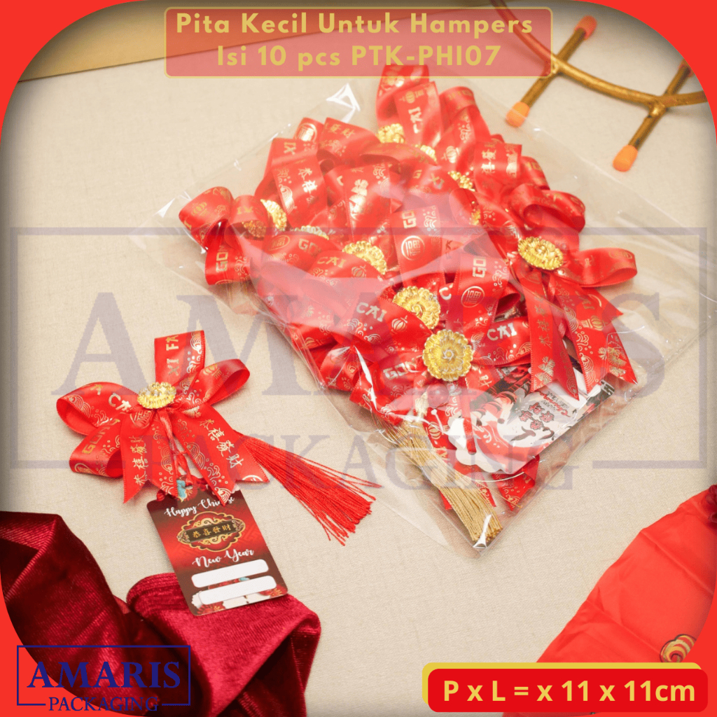 Jual Pita Hampers Parcel Imlek Pita Kecill ISI 10pcs RajaBox Packaging ...