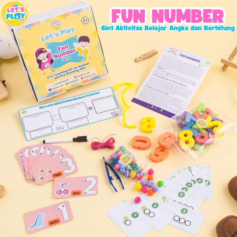 Jual LETS PLAY Fun Number paket mainan edukasi anak angka dan berhitung ...