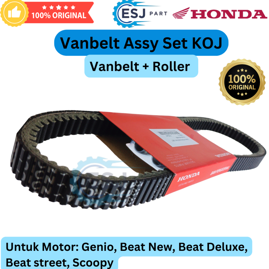 Jual VANBELT SET ROLLER ASSY KODE-KOJ ASLI V-BEL ORIGINAL MOTOR HONDA BEAT NEW-STREET-DELUXE ...