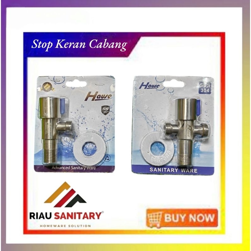 Jual Stop Keran Shower T Stainless 304 Kran Cabang Simpang 2 & 3 Stop ...