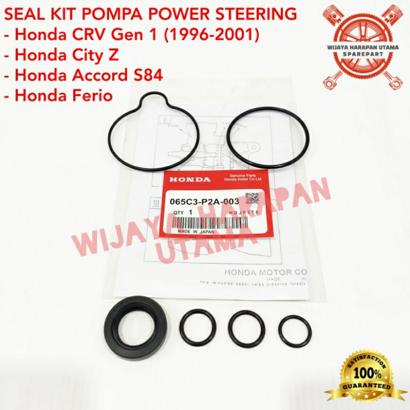 Jual Seal Kit Pompa Power Steering CRV Gen 1 City Z Accord S84 Ferio ...