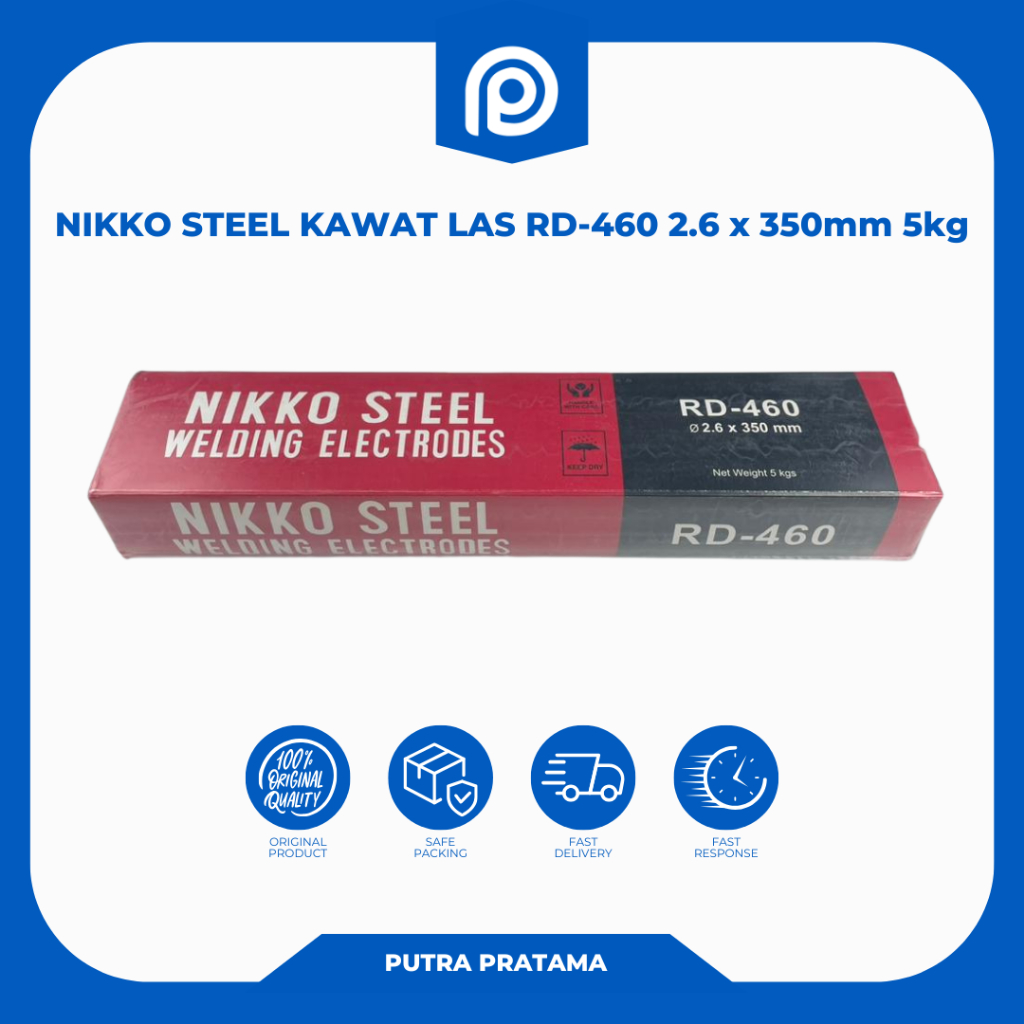 Jual NIKKO STEEL Kawat Las RD-460 2.6 x 350mm 5kg Kawat Las Welding ...