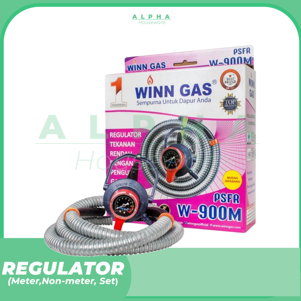 Jual Winn Gas Regulator meter set dengan selang/non-meter/meter ...