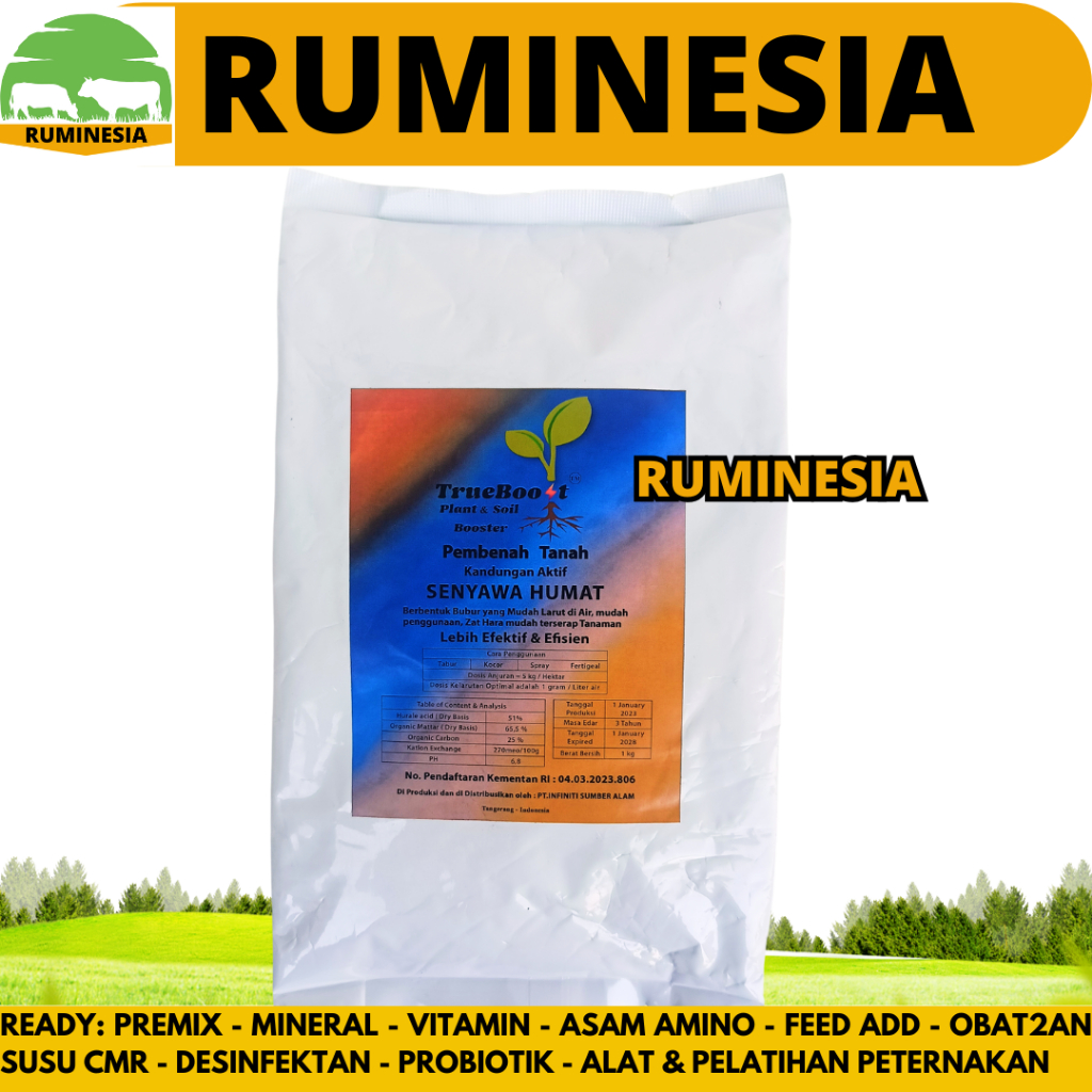 Jual TRUEBOOST 1 KG - Asam Humat 1 kg - Pembenah Tanah - Humic Acid 90% - Sodium Humate 90% ...