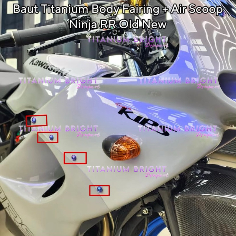 Jual Baut Titanium Body Fairing Air Scoop Ninja RR Old Original ...