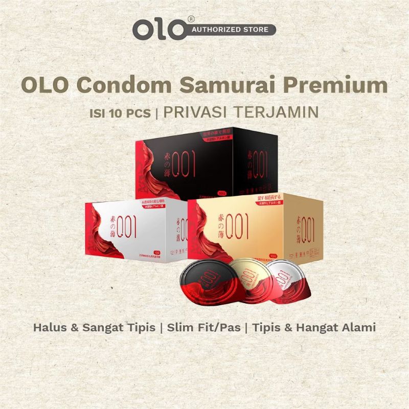 Jual Kondom Olo 001 Samurai Super tipis dan Slim 1 Box isi 10pcs | Shopee Indonesia