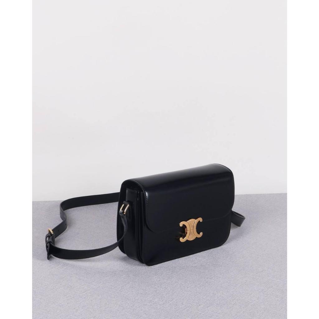 Jual READY NEW ARRIVAL !! CLN Classique Triomphe Bag in Shiny Calfskin Black (2pcs) | Shopee ...
